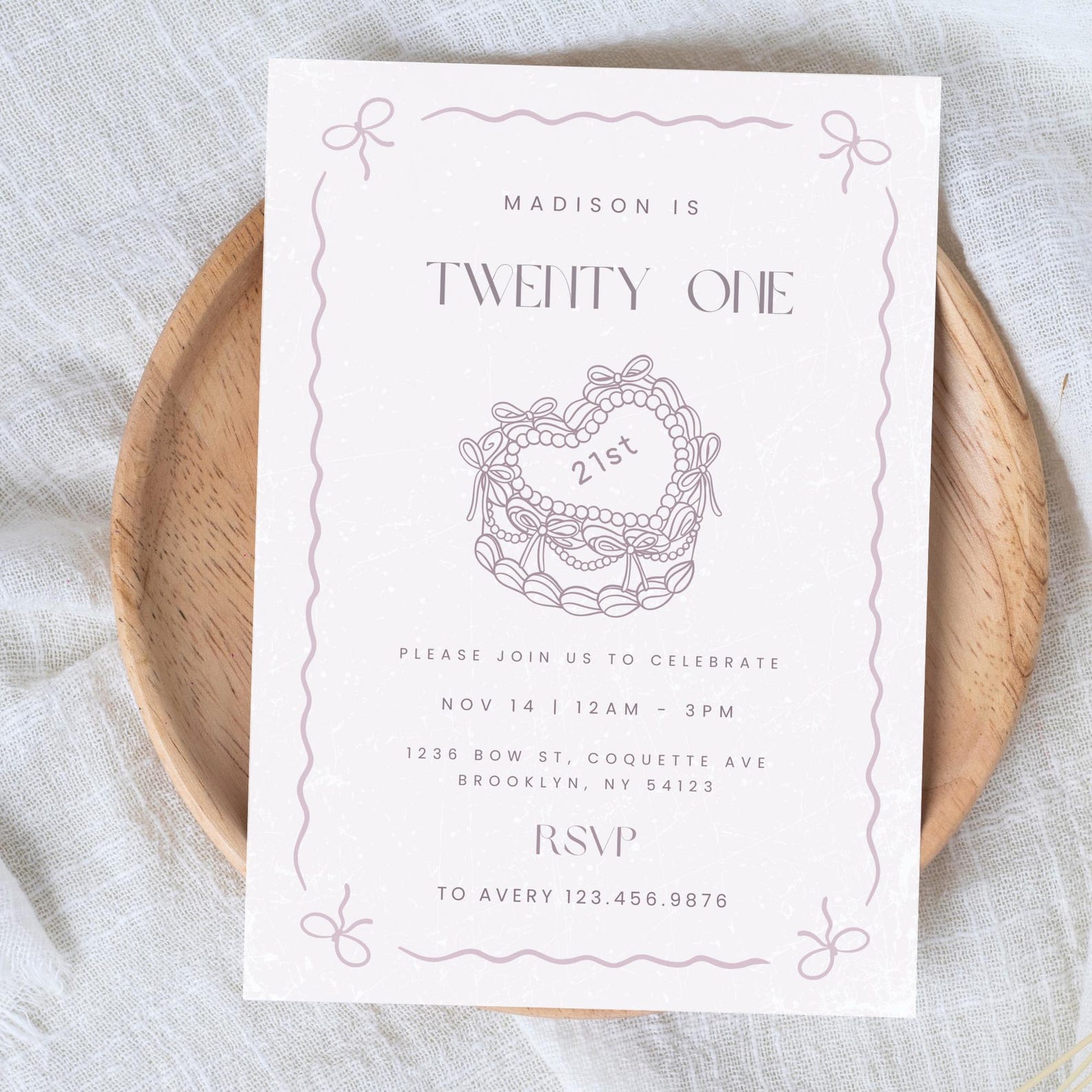 Retro Cake Birthday Invitation Invite Vintage 21st Retro Birthday ...