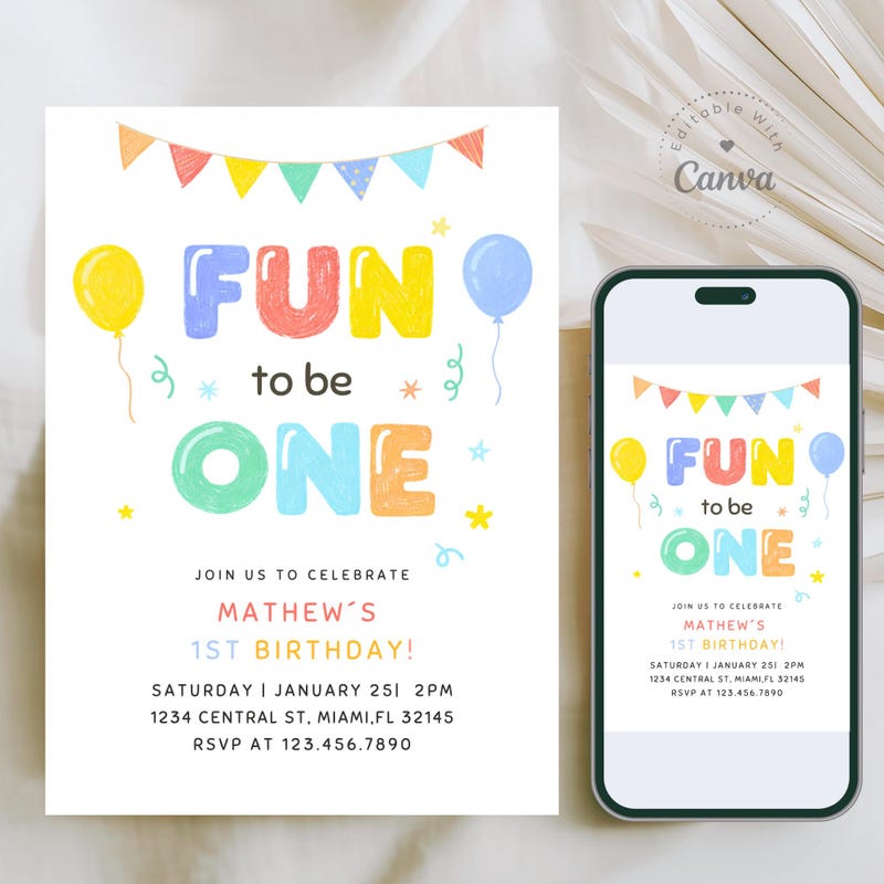 Its Fun Being One Invite - Etsy
