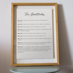 The Beatitudes Print: Minimalist Bible Verse Art (digital Download) - Etsy
