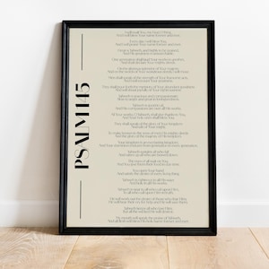 Psalm 145 Bible Verse Art: Minimalist Scripture Print (digital Download ...