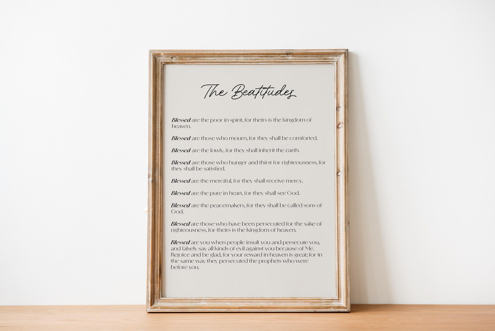 The Beatitudes Print: Minimalist Bible Verse Art (digital Download) - Etsy