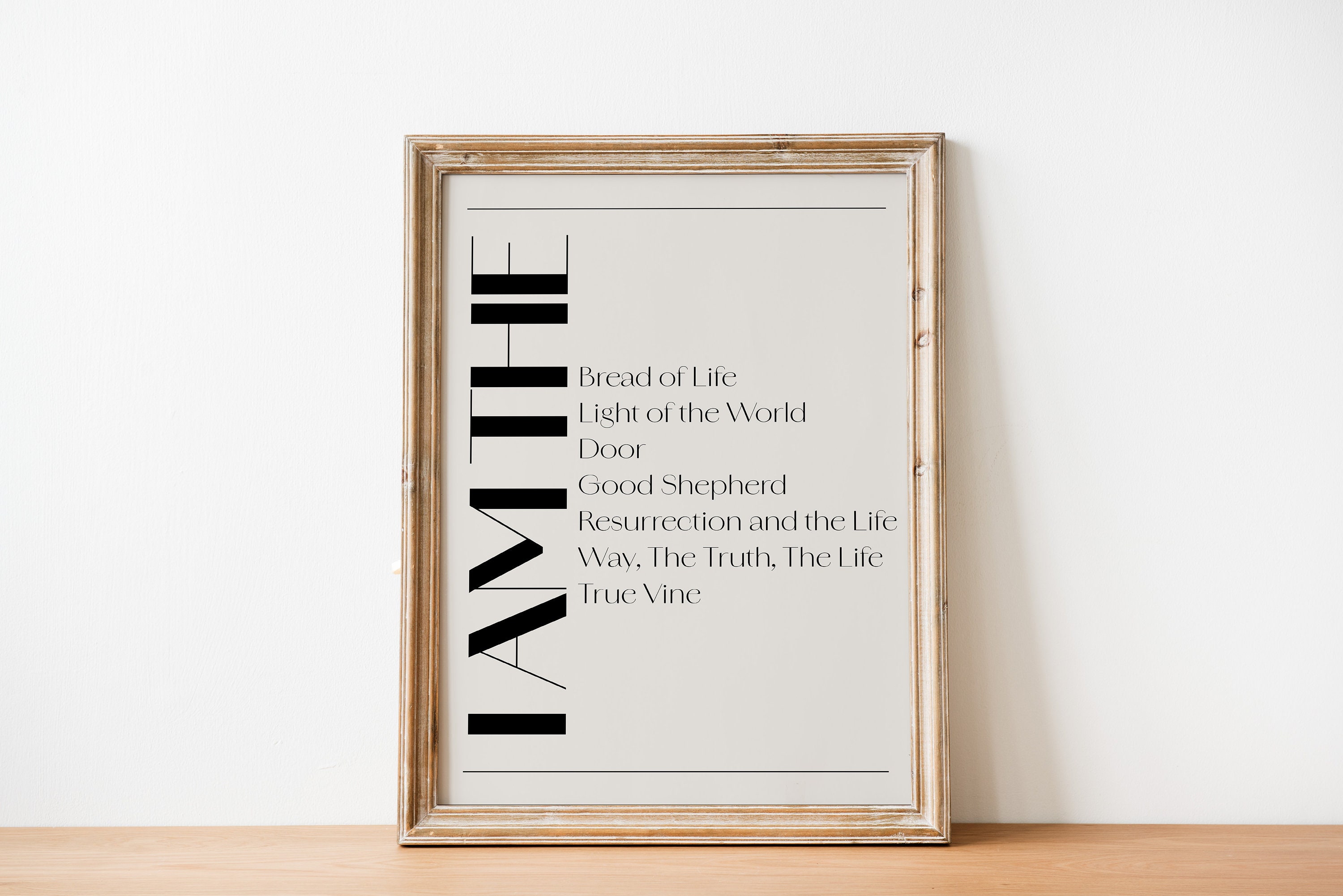 Jesus' I AM Statements, Digital Wall Art, Bible Art, Printable, Jesus ...