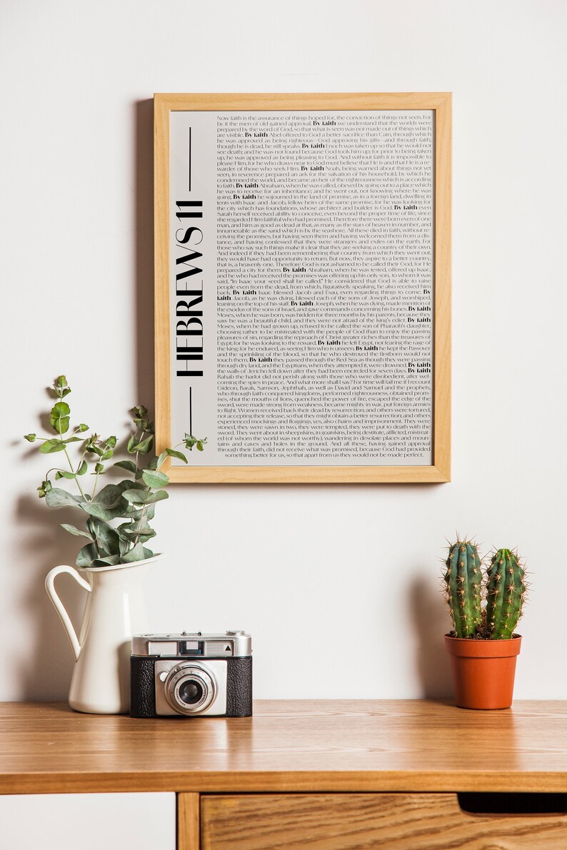 Hebrews 11 Bible Verse Art: Minimalist Scripture Print (digital ...