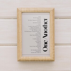 One Another Statements, Digital Wall Art, Bible Art, Printable, Jesus ...