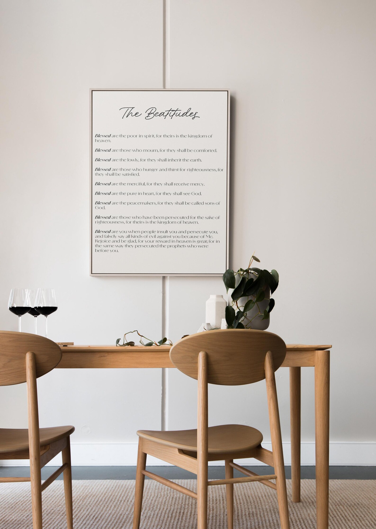 The Beatitudes Print: Minimalist Bible Verse Art (digital Download) - Etsy