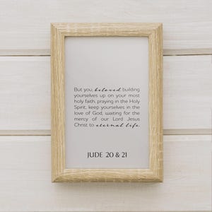 Jude 20-21, DIGITAL WALL ART, Bible Art, Printable, Jesus Art, Bible ...