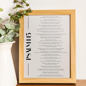 Psalm 145 Bible Verse Art: Minimalist Scripture Print (digital Download ...