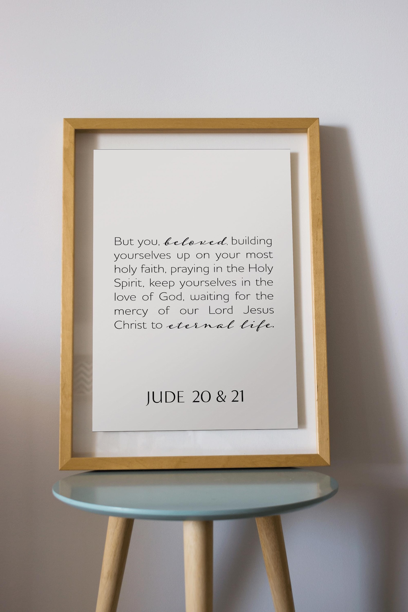 Jude 20-21, DIGITAL WALL ART, Bible Art, Printable, Jesus Art, Bible ...