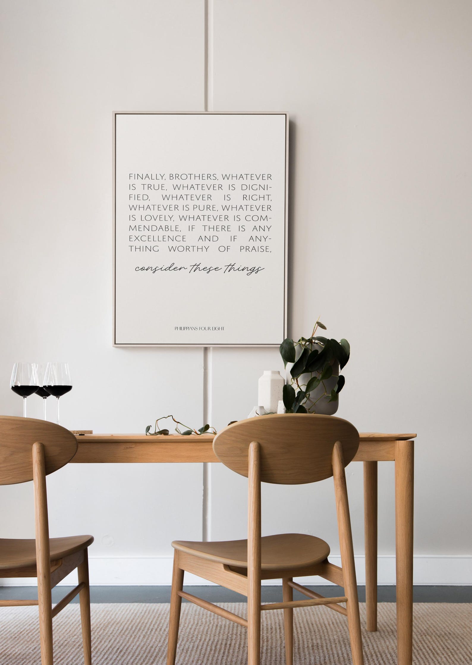 Philippians 4:8 Bible Verse Art Minimalist Scripture Print (digital ...