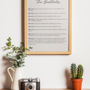 The Beatitudes Print: Minimalist Bible Verse Art (digital Download) - Etsy