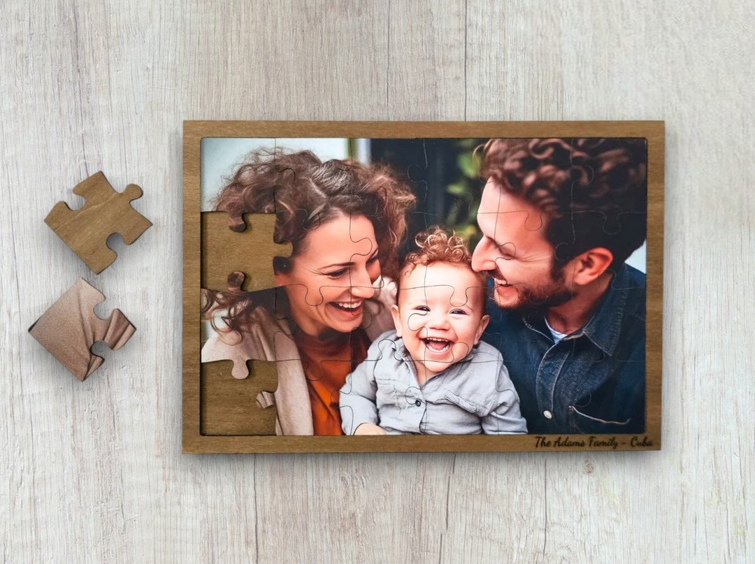 Custom Wooden Photo Puzzle: Personalized Basswood Gift (engraving ...