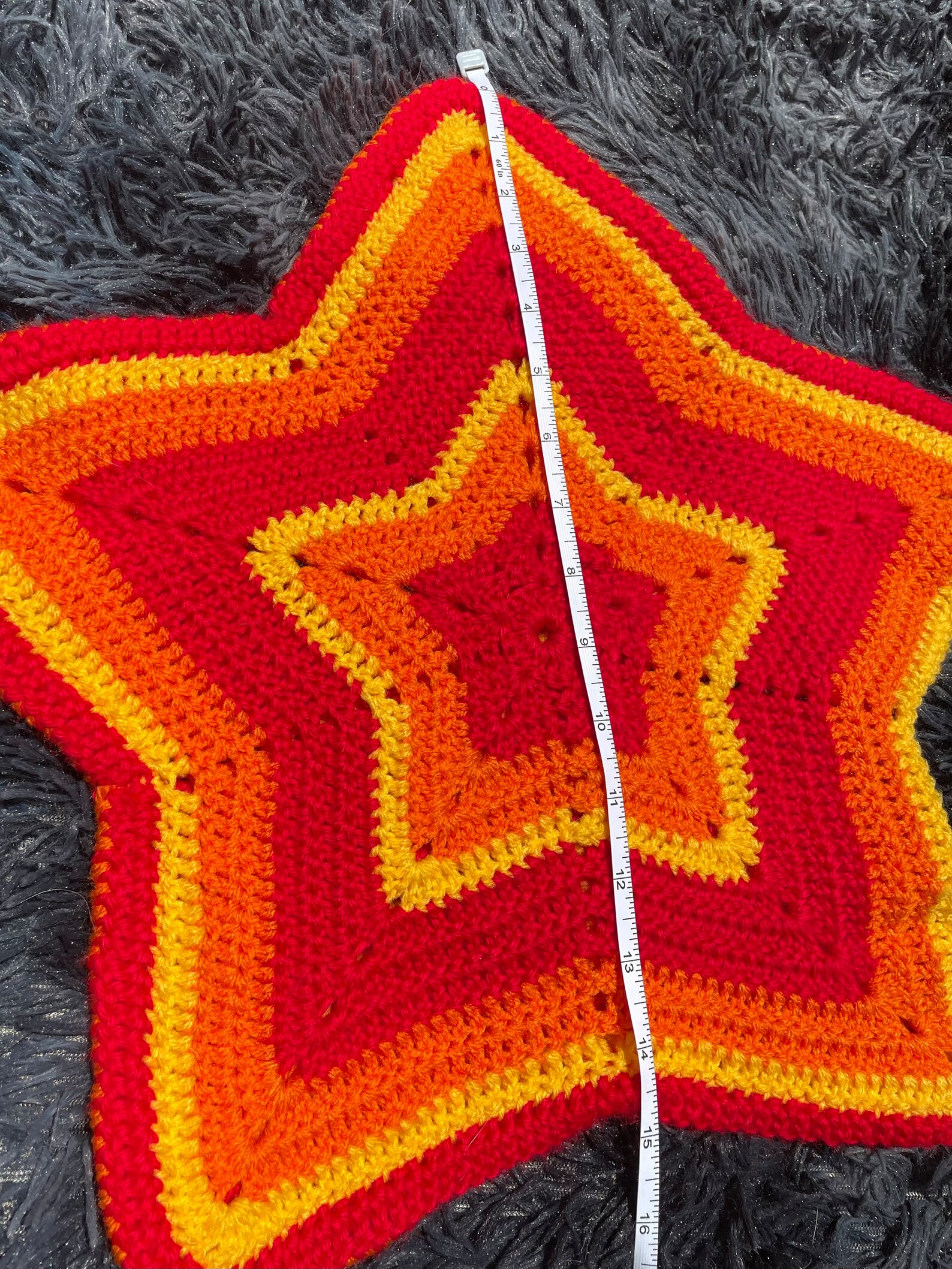 Crochet Star Tote Bag, Handmade, Beach Bag, Shoulder Bag, Double Sided ...