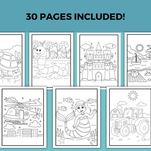 Coloring Pages for Kids Instant Download Kids Activity Printables - Etsy
