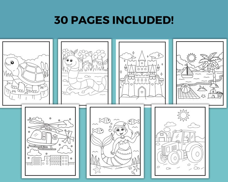 Coloring Pages for Kids, Simple Coloring Book, Toddler Coloring ...