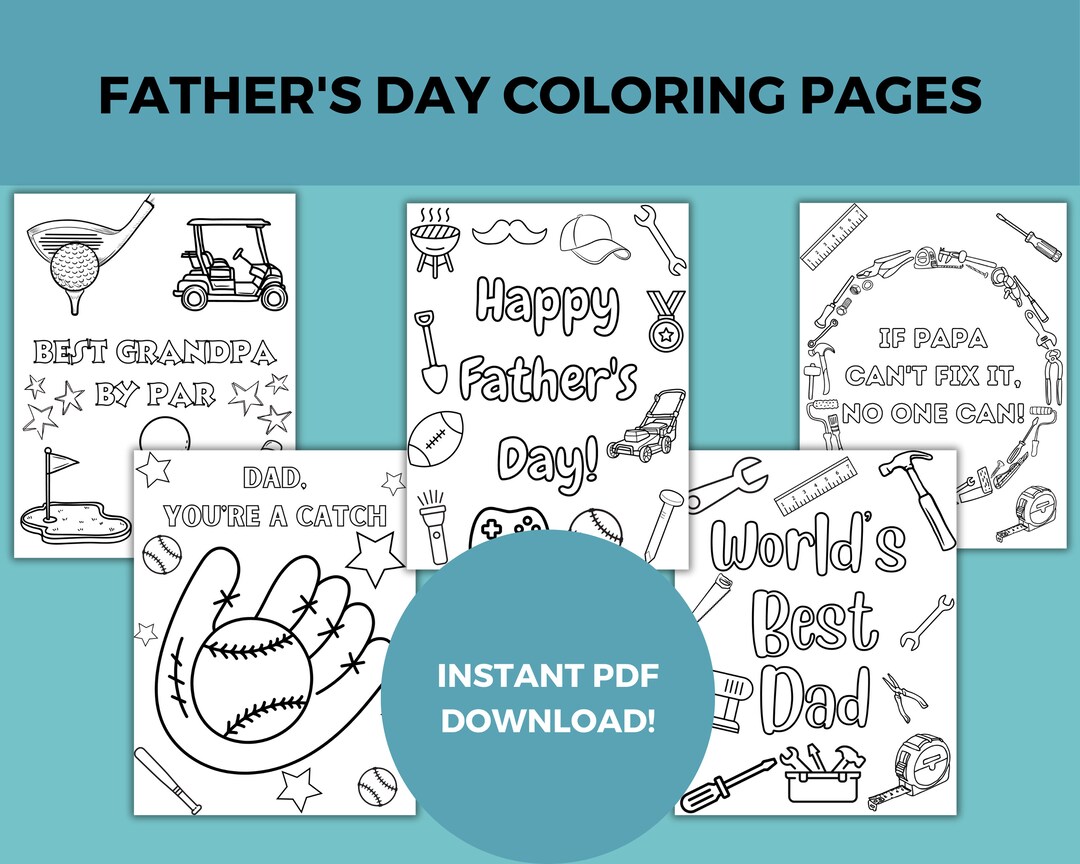 Father's Day Gift From Kids, Kids Coloring Pages, Father's Day Coloring ...