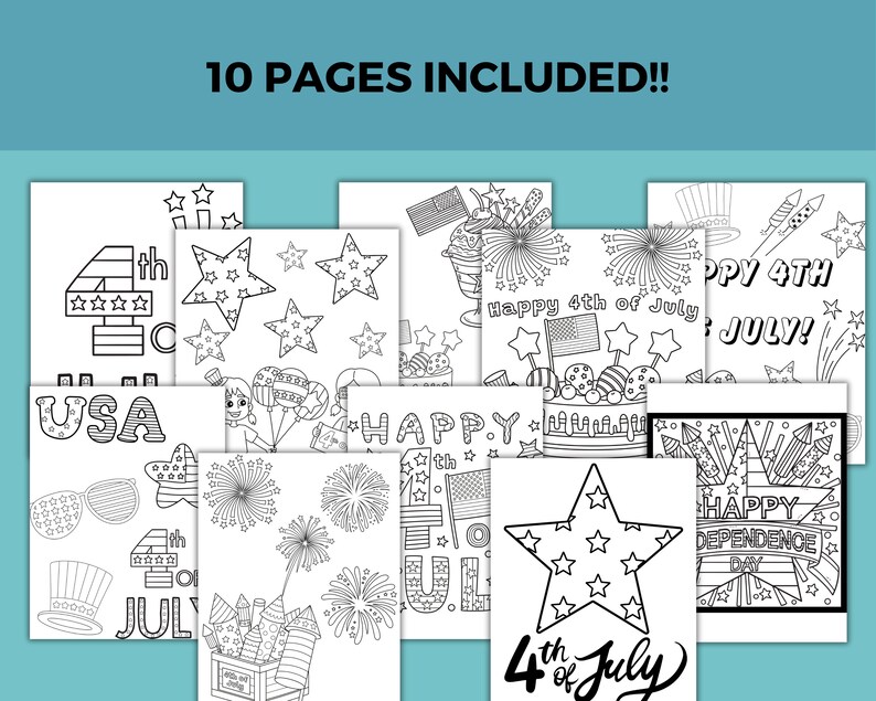 4th of July Coloring Pages, Independence Day Coloring, Kids Coloring ...