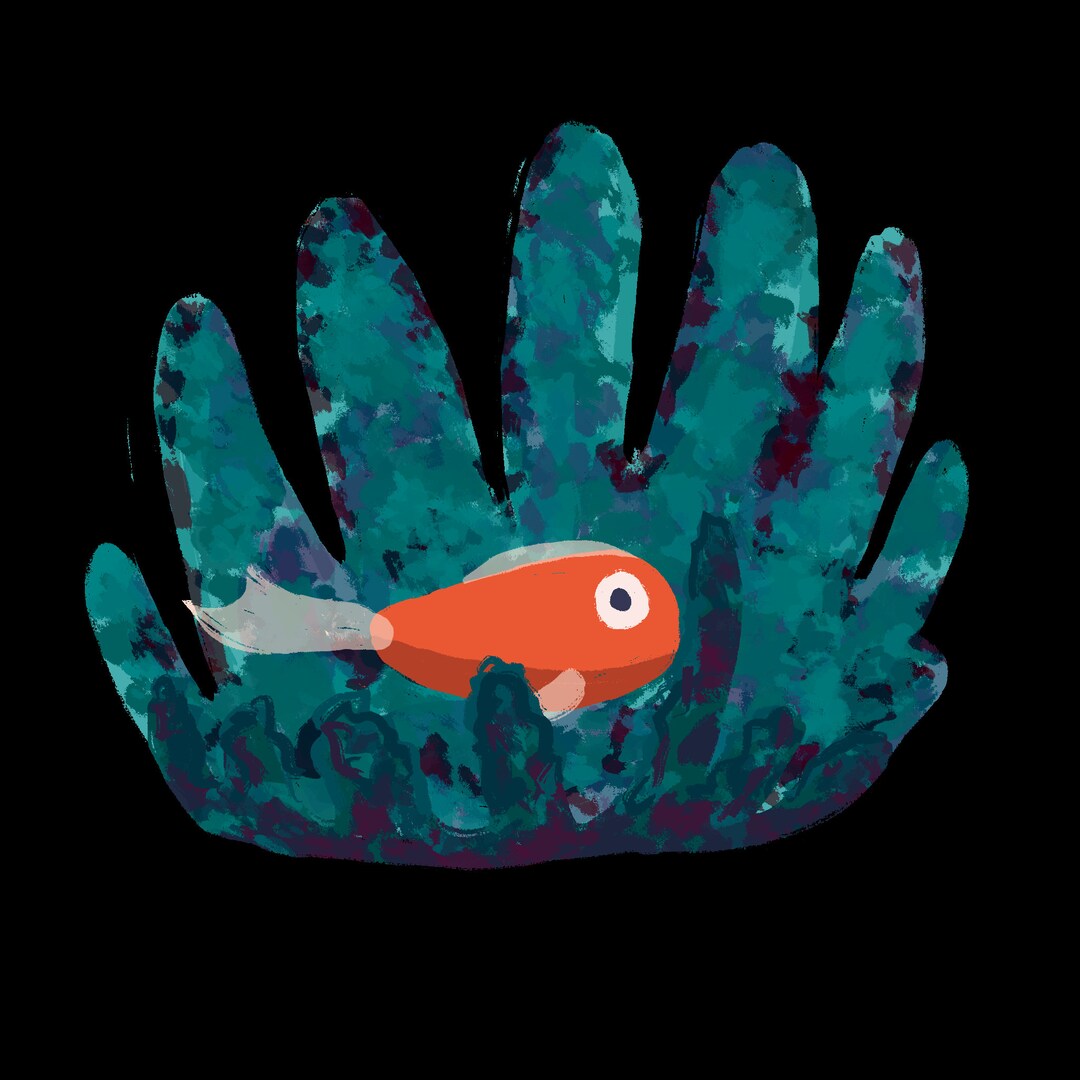 Animation GIF of Fish Swimming Loop Decoration Element for Stream or ...