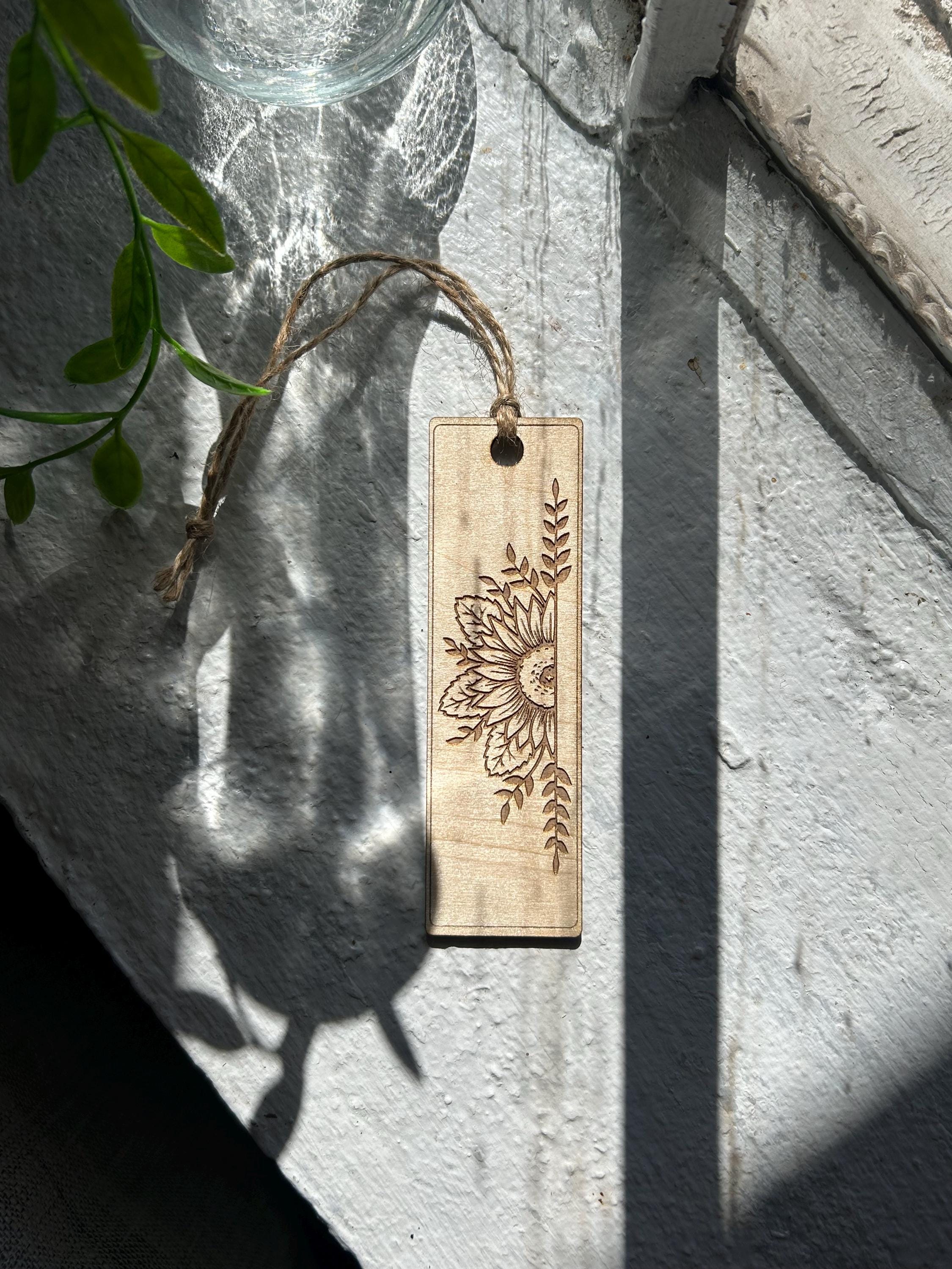Wooden Engraved Bookmark - Etsy