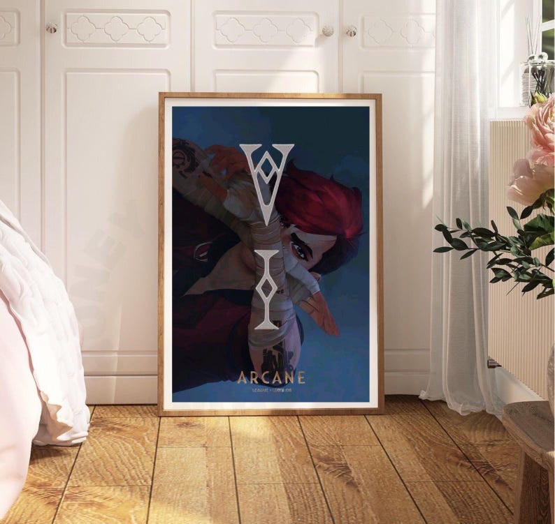 Jinx and Vi Poster Instant Download Wall Art Fanart Netflix Powder ...