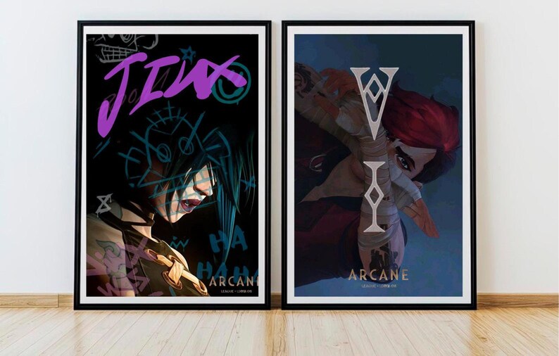 Jinx and Vi Poster Instant Download Wall Art Fanart Netflix Powder ...