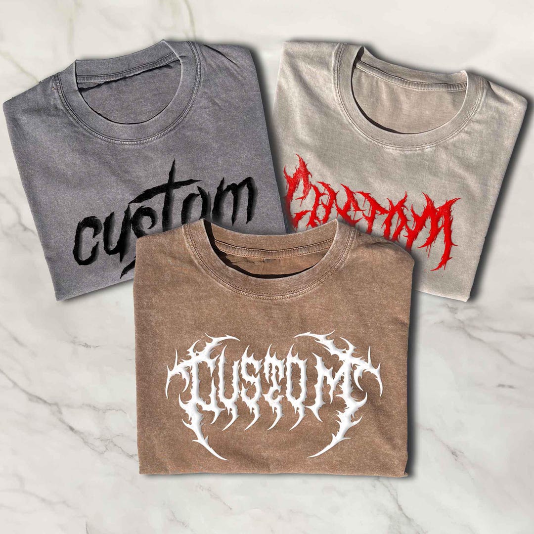 Custom Death Metal T-shirt, Personalised Heavy Metal Tees, Gothic ...