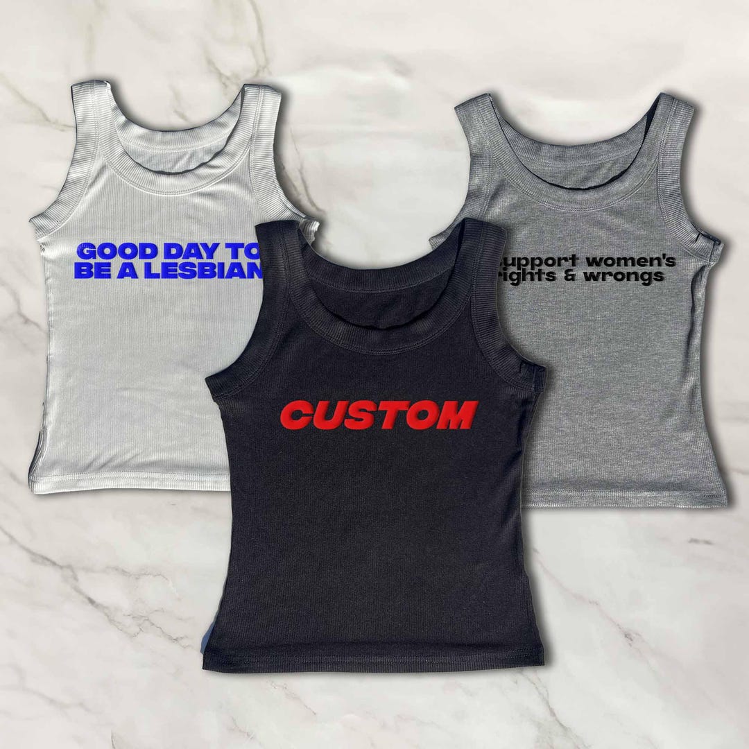 Custom Tank Top, Personalised Tank Top, Ribbed Soft Tank Top, Slogan ...