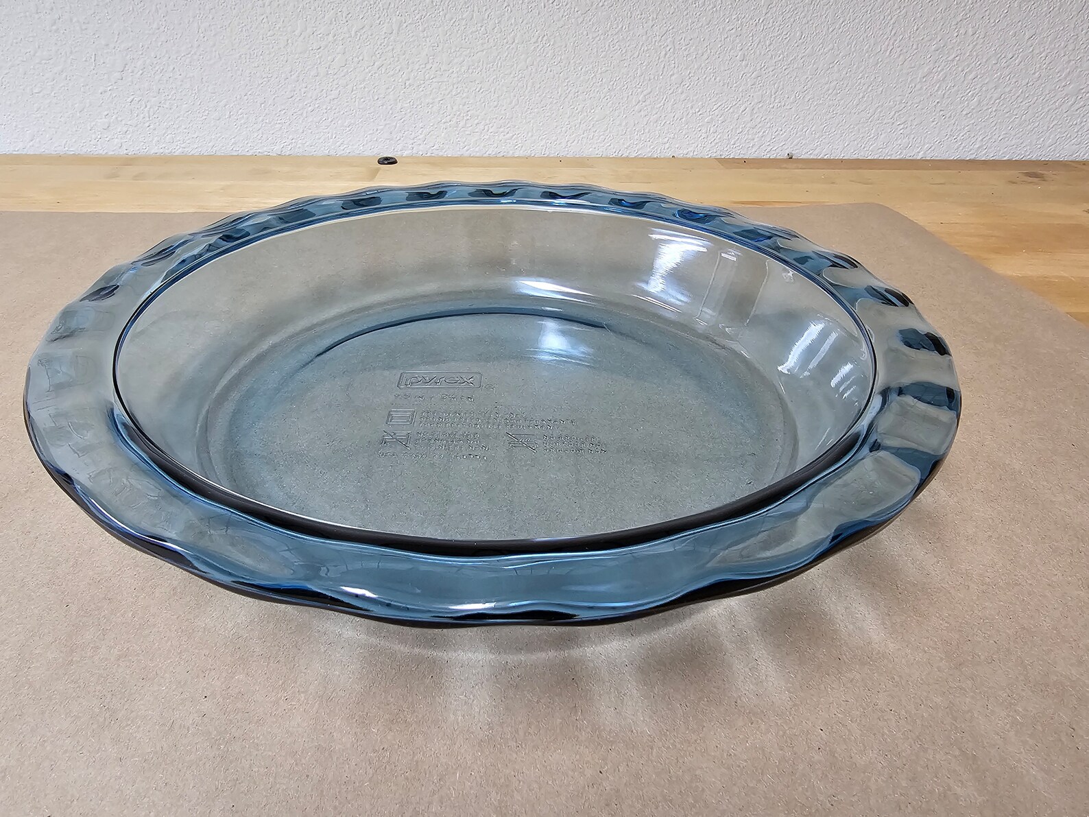 Blue Fluted Pyrex Deep Dish Pie Plate 1980's - Etsy