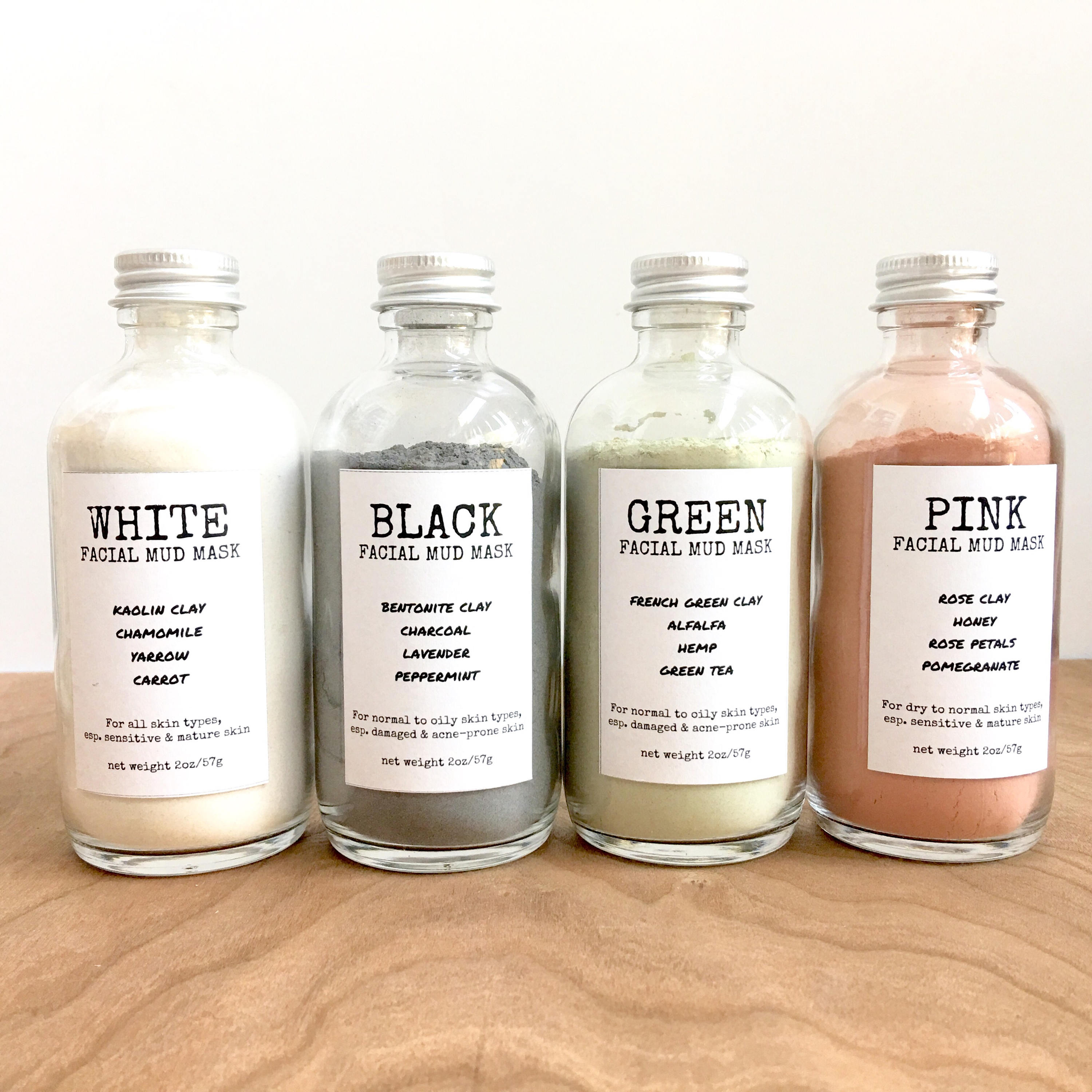 Facial Mud Masks. Dry Mask. Natural Clay. Botanicals. Kaolin. French ...