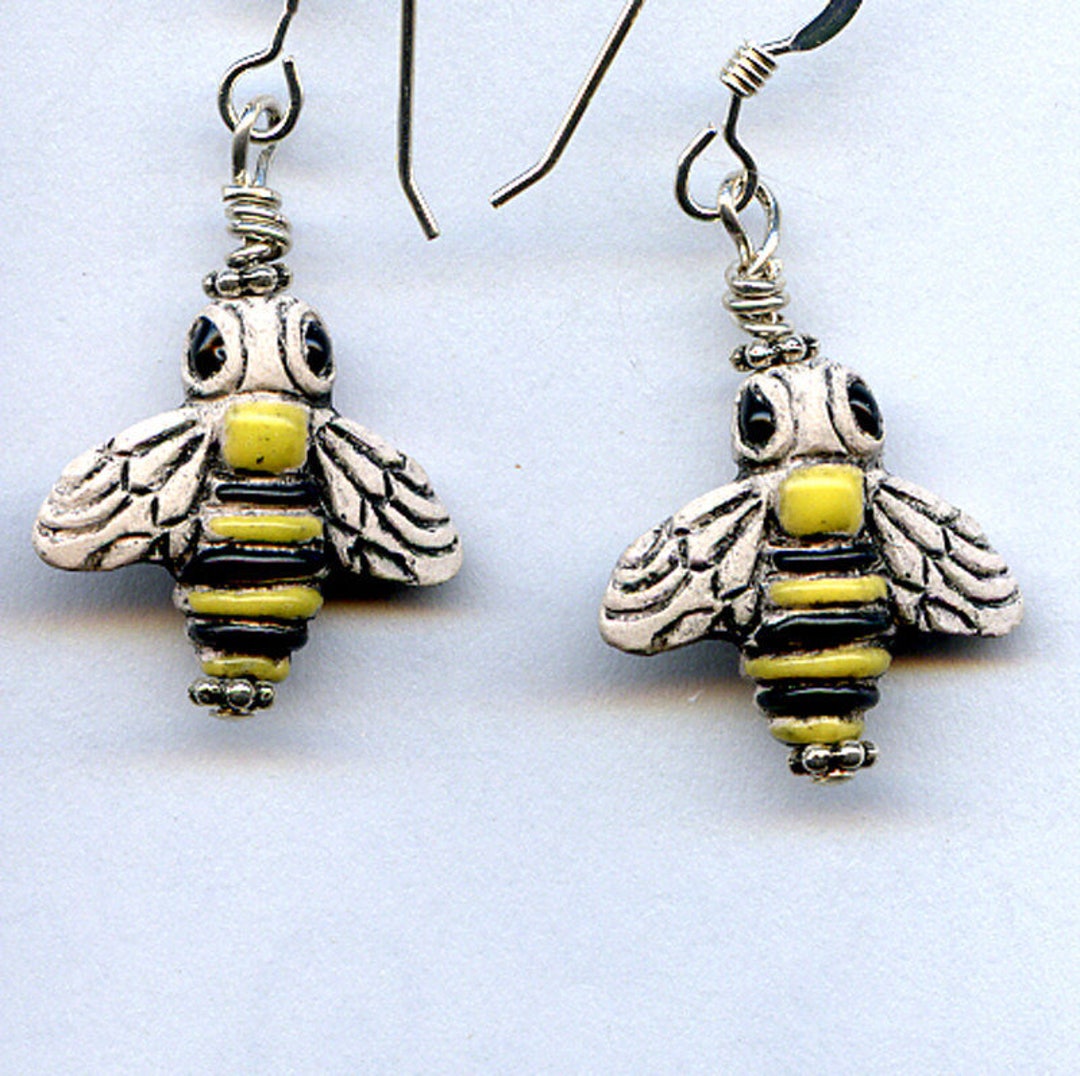 Orecchini in argento sterling api da miele - Etsy Italia