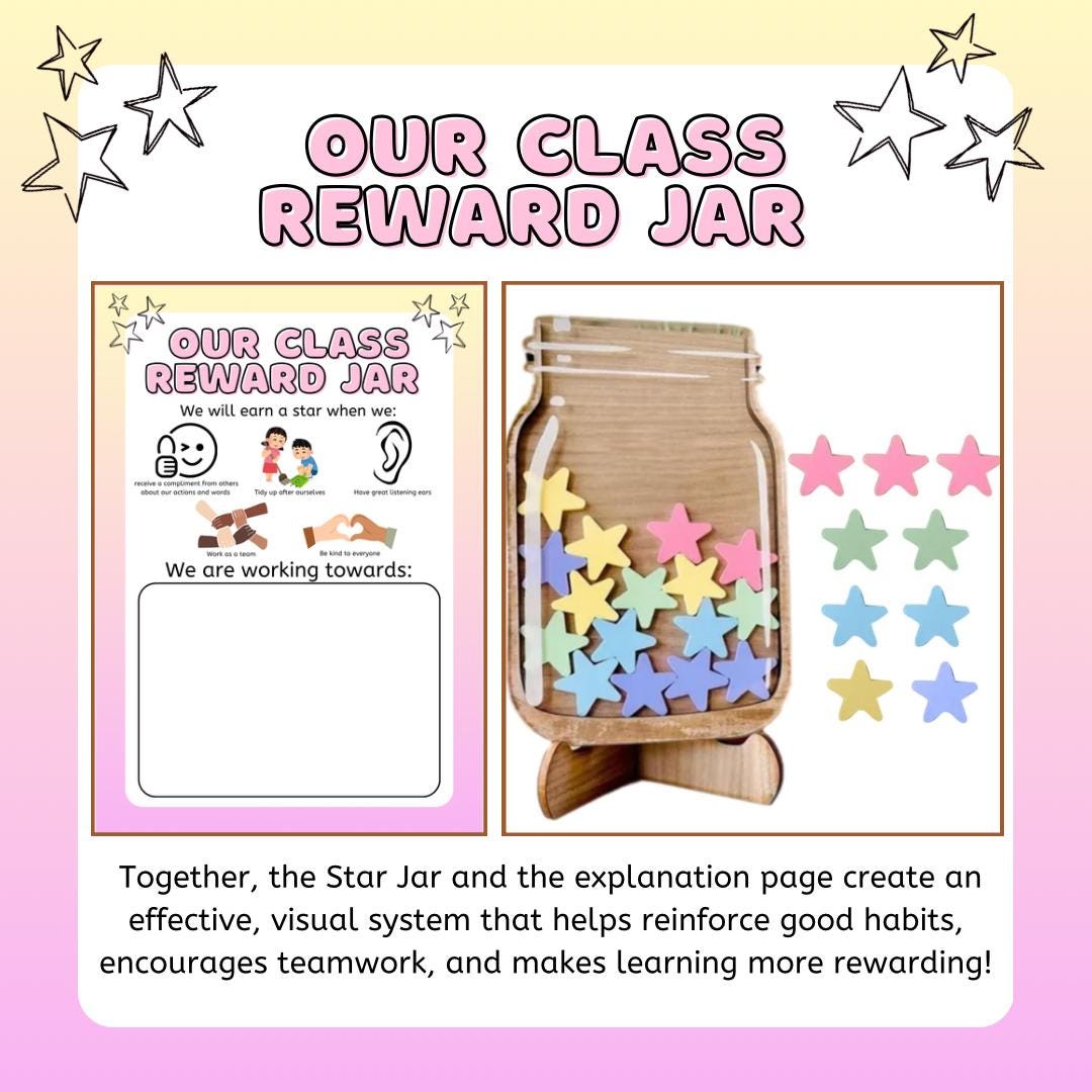 Star Jar Reward Chart | Positive Behaviour Reward System | Editable ...