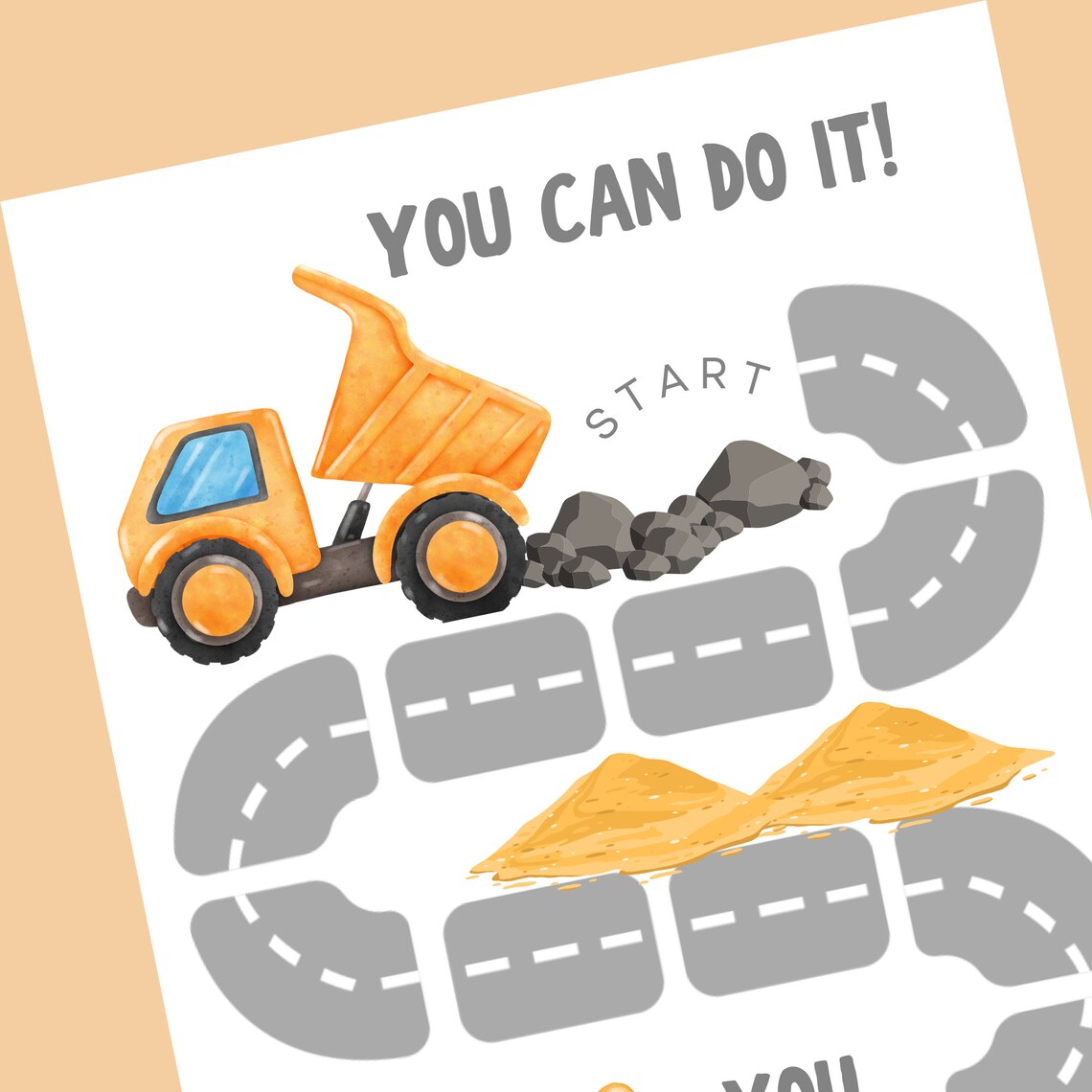 Construction Reward Chart, Sticker Chart, Toddler, Preschool Kids ...