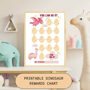 Dinosaur Reward Chart, Sticker Chart, Toddler, Preschool Kids, Letter ...