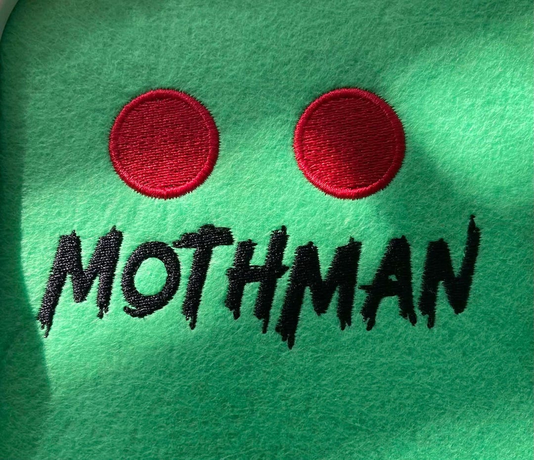 Mothman Eyes and Text Designs for Embroidery Machine, Instant Download ...