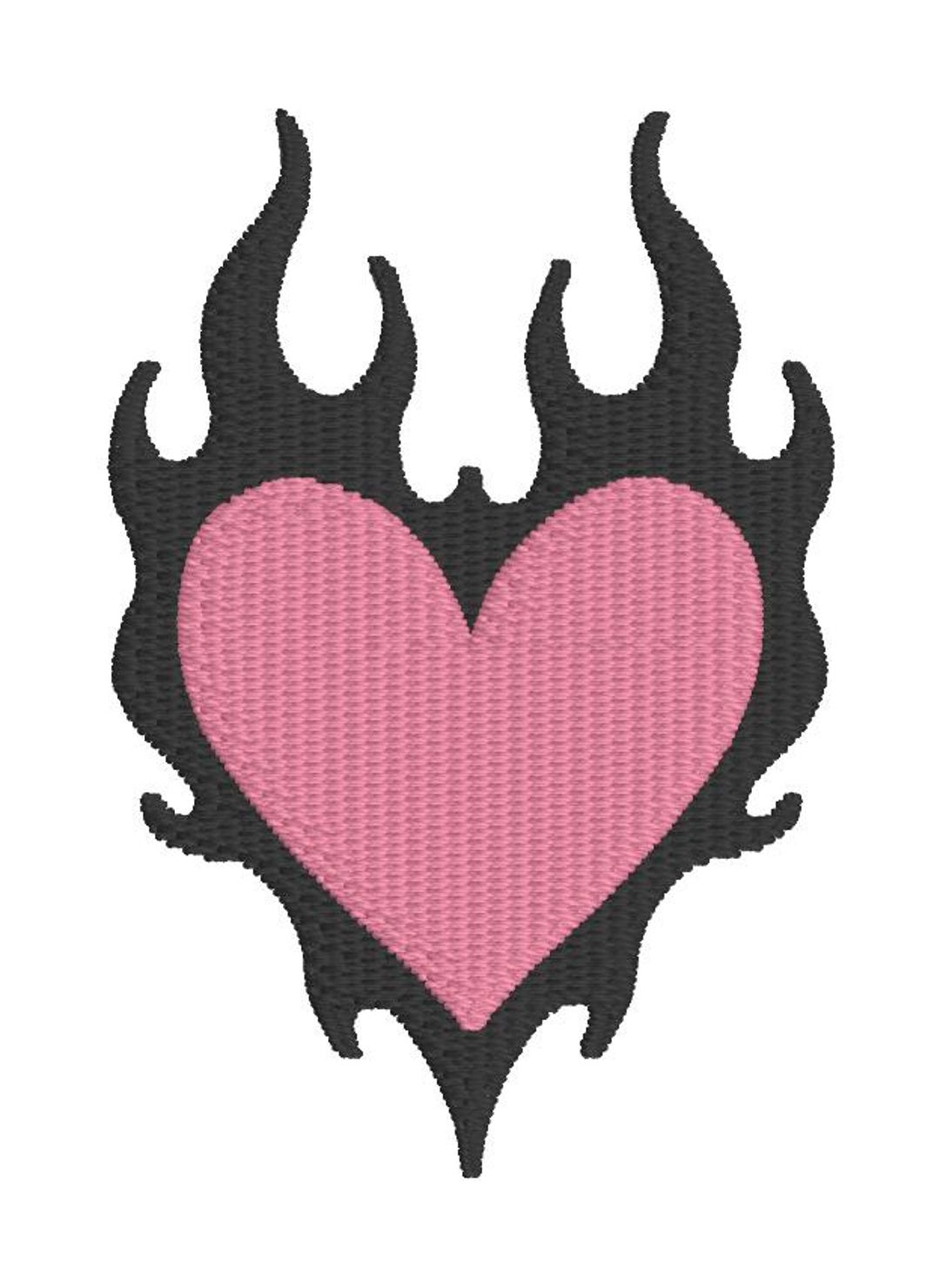 Flame Heart, Embroidery Design, Machine Embroidery, Instant Download ...