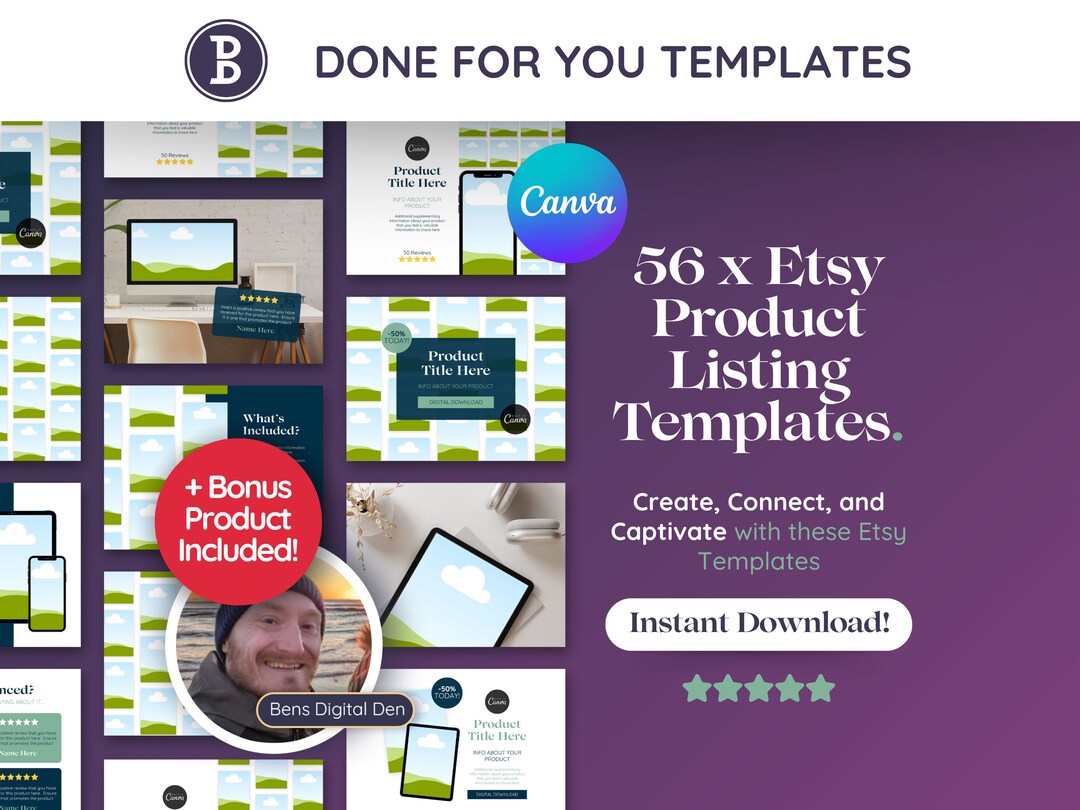 Etsy Product Listing Mockup Templates: Fully Customizable & Done for ...