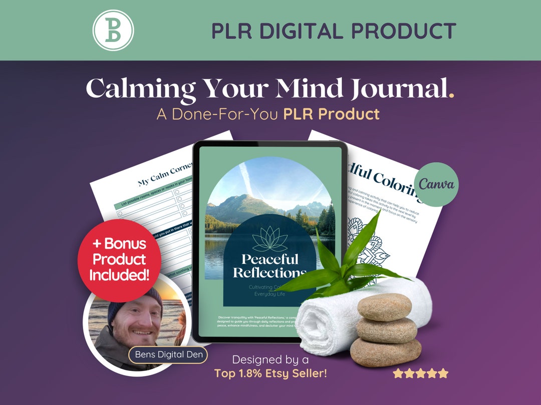 PLR Mind Calming Journal: Printable Mindfulness, Meditation, Gratitude ...