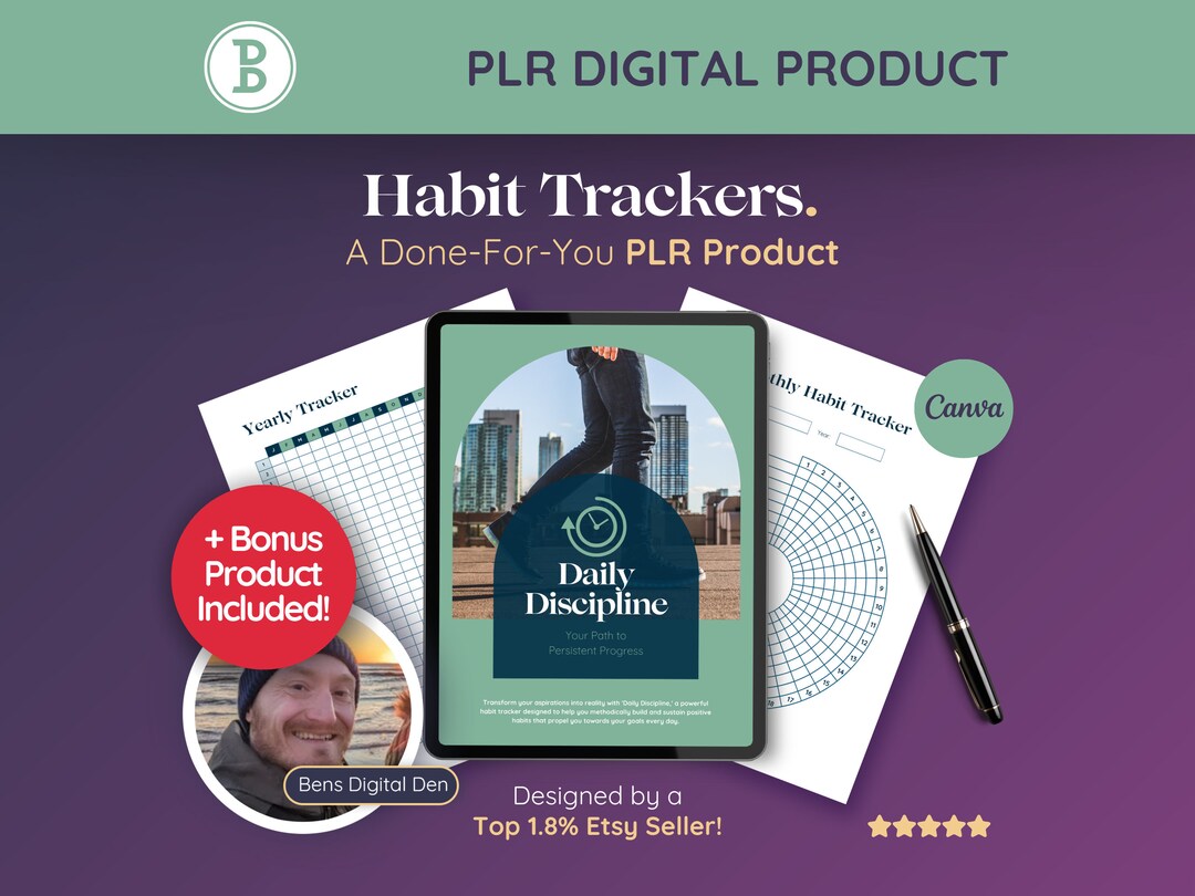 PLR Habit and Daily Routine Trackers: Printable Daily and Weekly Habit ...