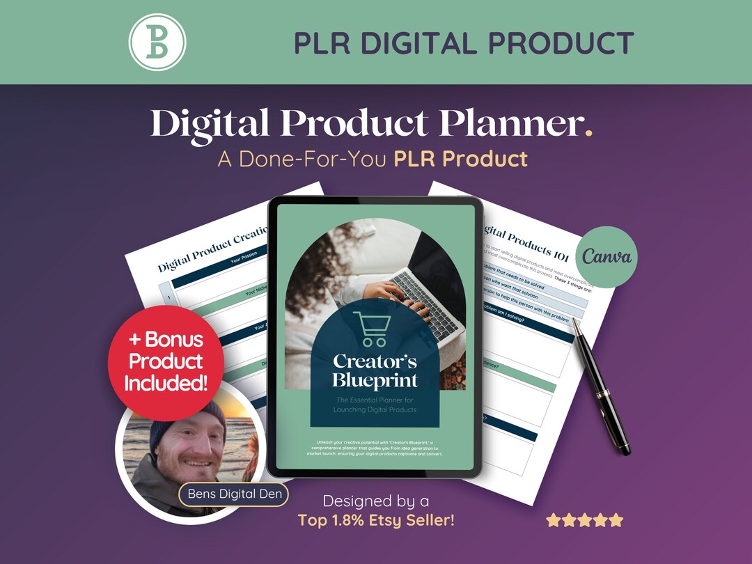 PLR Digital Product Planner: Printable Market Research, Business and Product Planning Canva ...