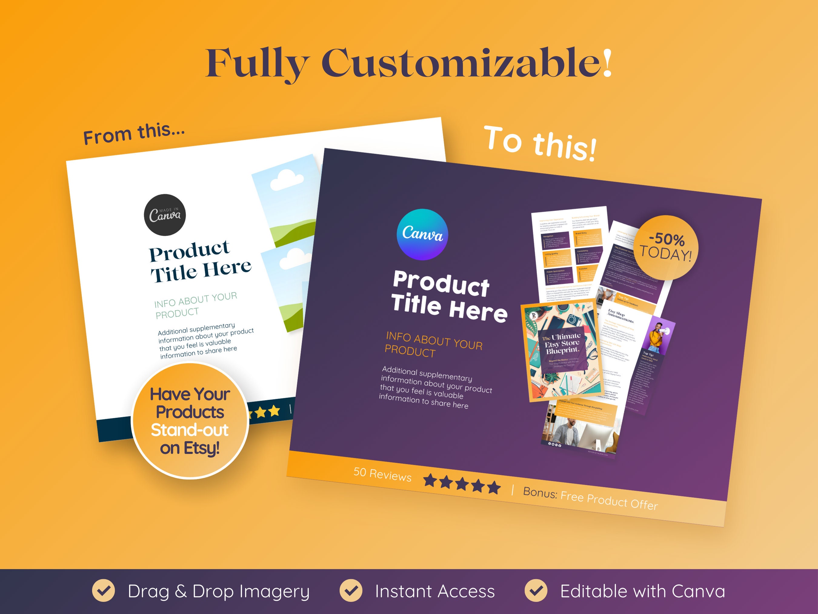 Etsy Product Listing Mockup Templates: Fully Customizable & Done for ...
