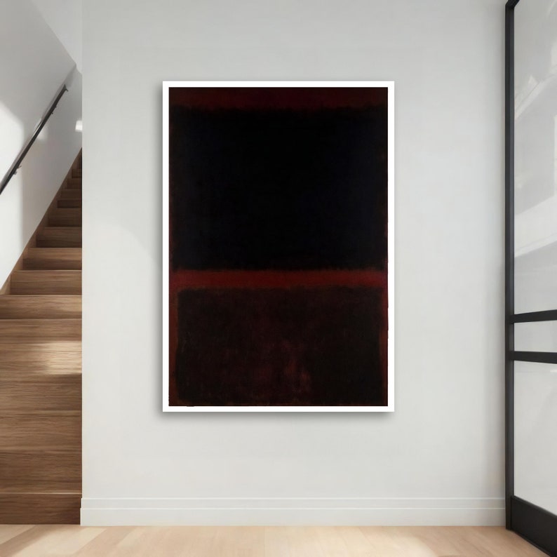 Mark Rothko's Dark Red and Black Abstract Canvas Painting, Modern Art ...