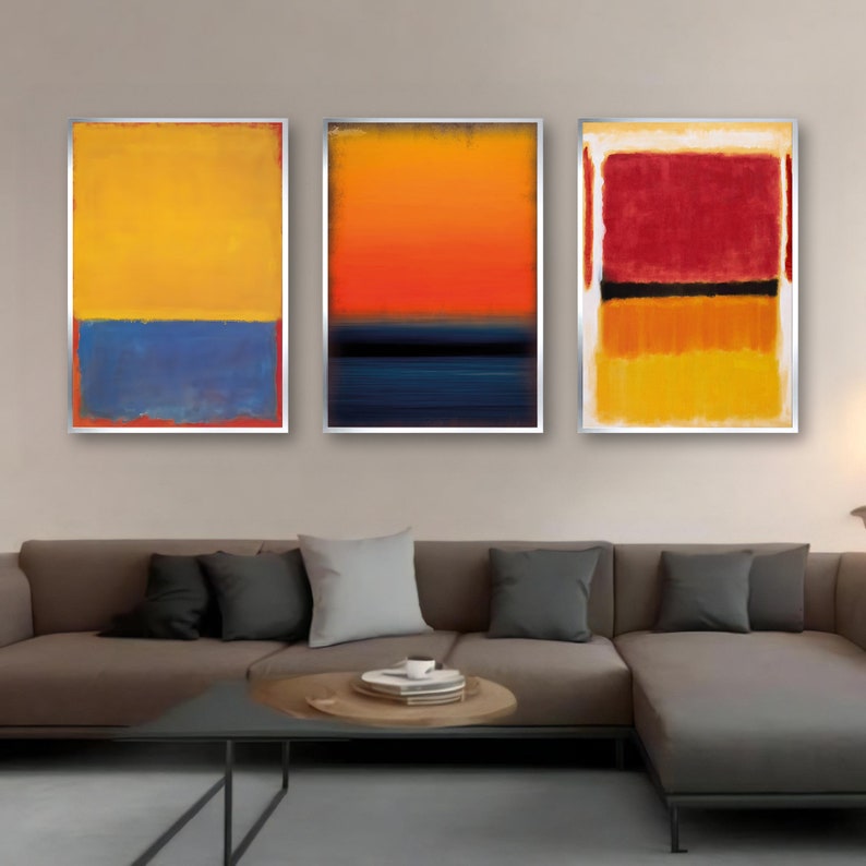 Feast of Colors: Mark Rothko's Trio Painting of Yellow, Orange, and Red ...