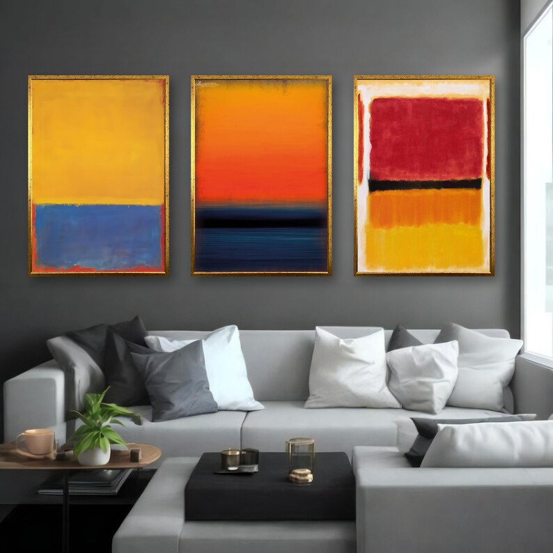 Feast of Colors: Mark Rothko's Trio Painting of Yellow, Orange, and Red ...