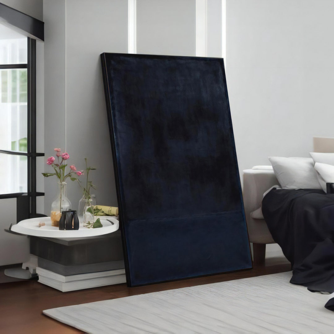 Mark Rothko Deep Blue Canvas - Tranquil Abstract Art Print, Modern ...