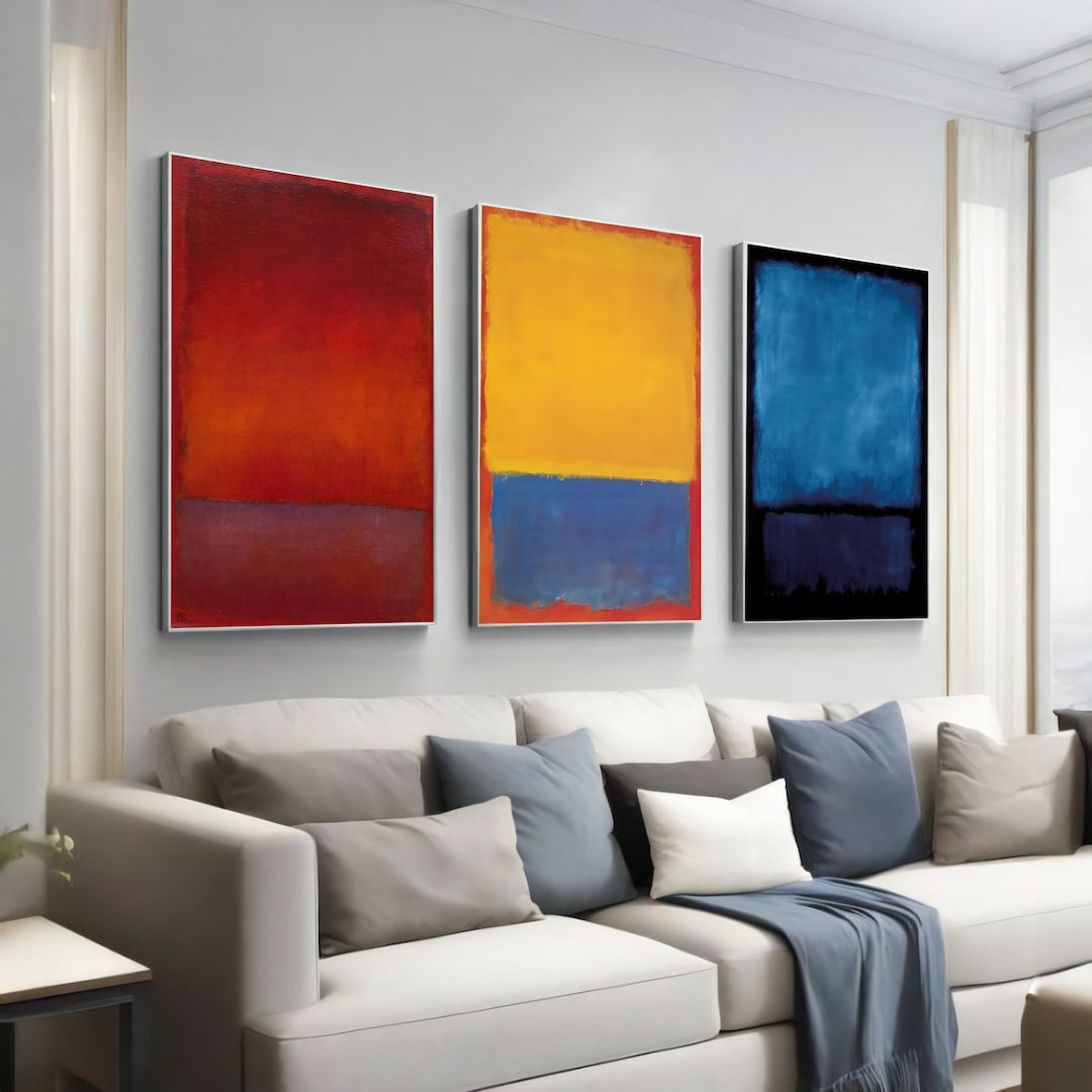 Colors' Dance: Mark Rothko's Trio Painting of Red, Yellow, and Blue ...