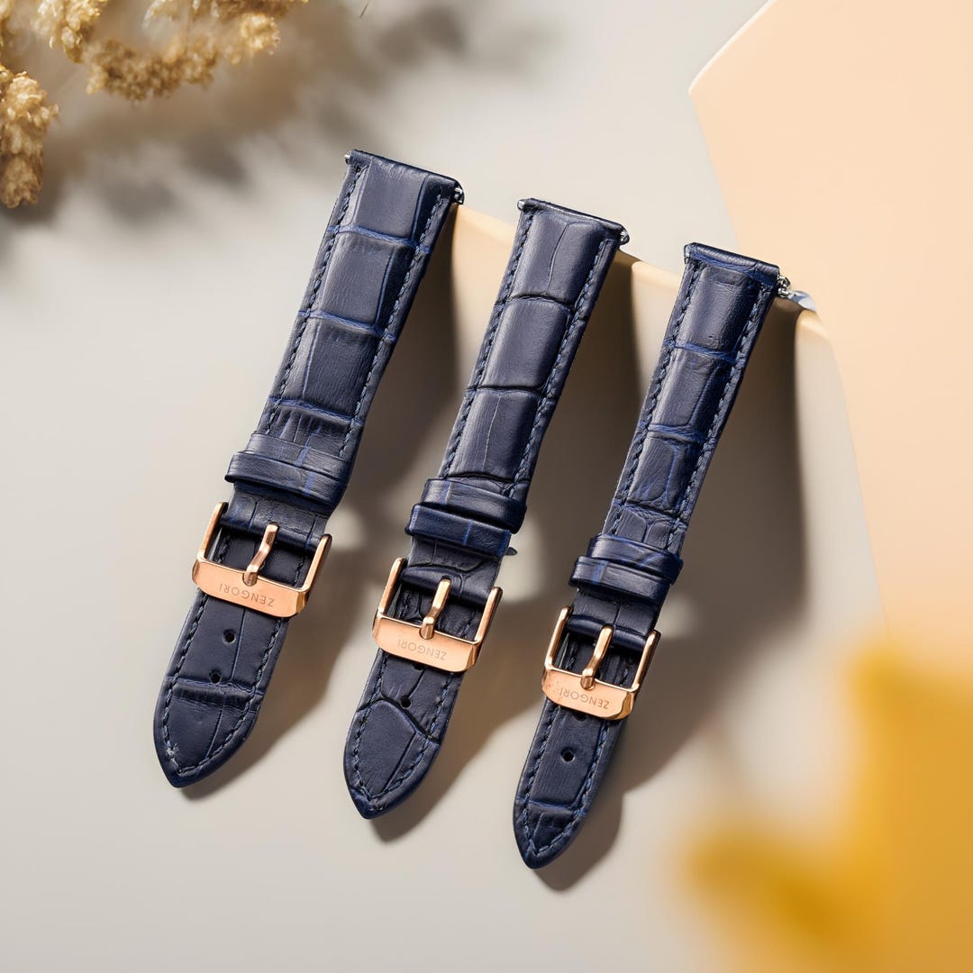 Dark Blue Watch Strap Band,women Leather Watch Strap Band,women Watch ...
