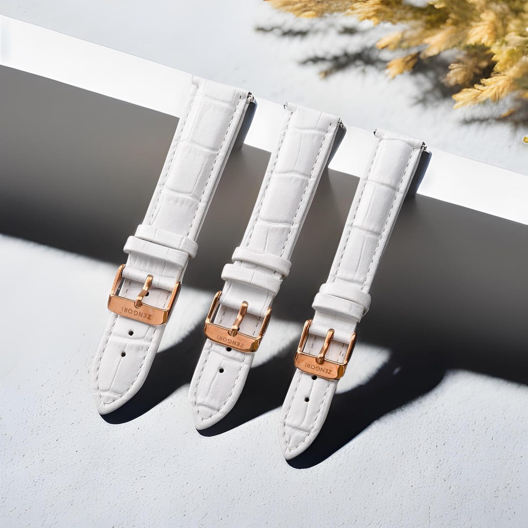 White Watch Strap Band,women Leather Watch Strap Band,women Watch Strap ...