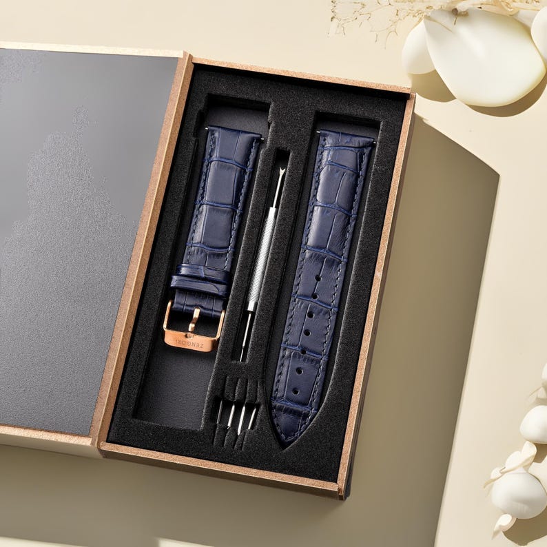 Dark Blue Watch Strap Band,women Leather Watch Strap Band,women Watch ...