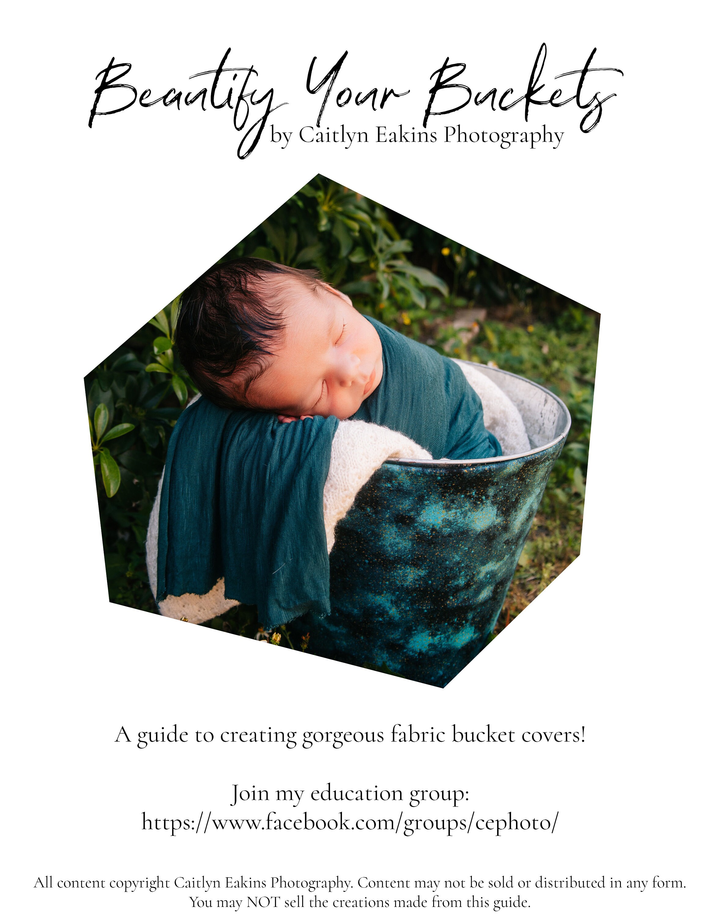 Beautify Your Buckets - DIY Pattern for Newborn Bucket Covers Made of ...