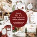 Holiday Wedding Seating Chart Template, Horizontal Christmas Elegant ...