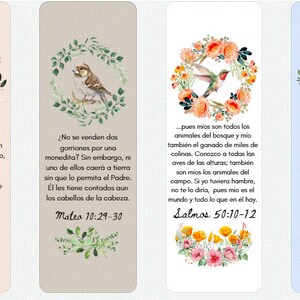 Spanish Bible Verse Bookmarks: Bird Designs (PDF Download) - Etsy